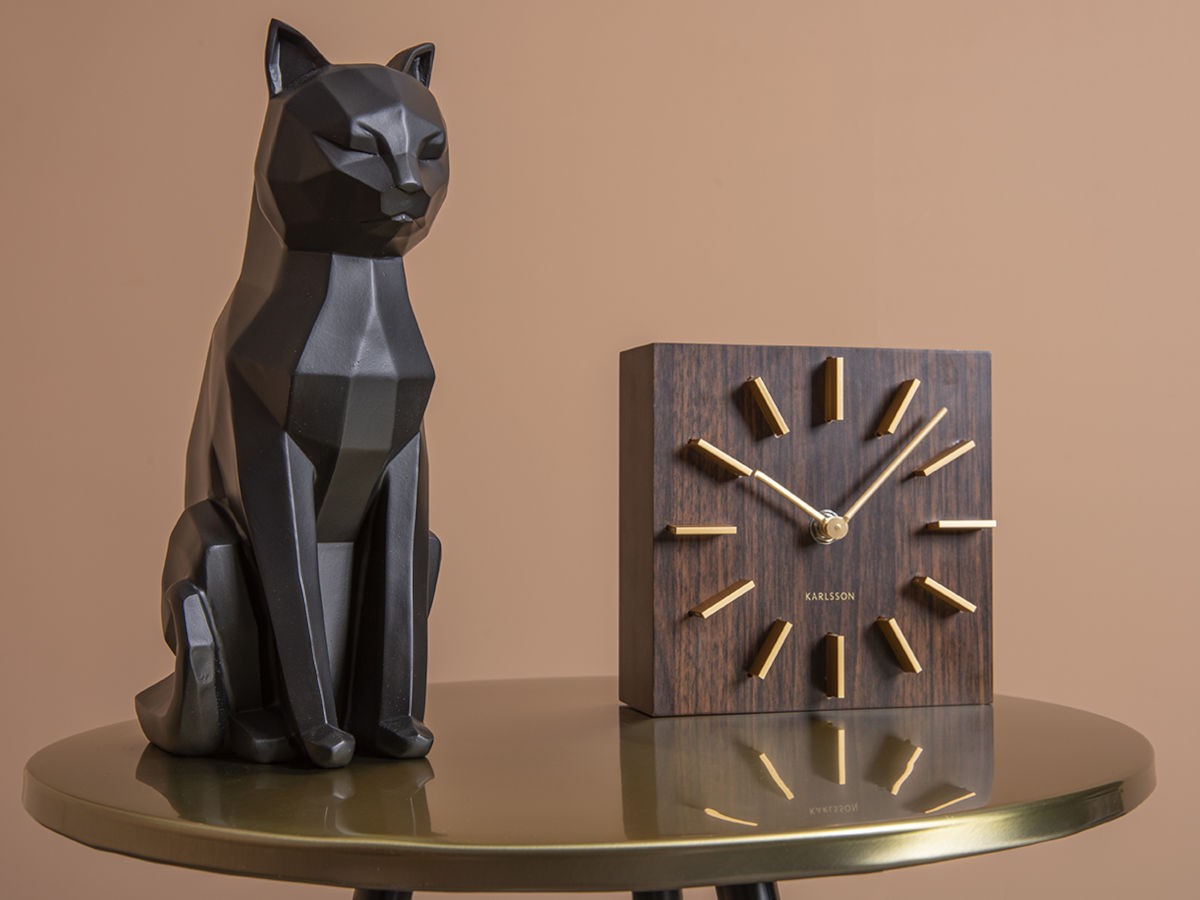 Statue décorative chat assis Origami en polyrésine | H 26,5 cm| LEITMOTIV